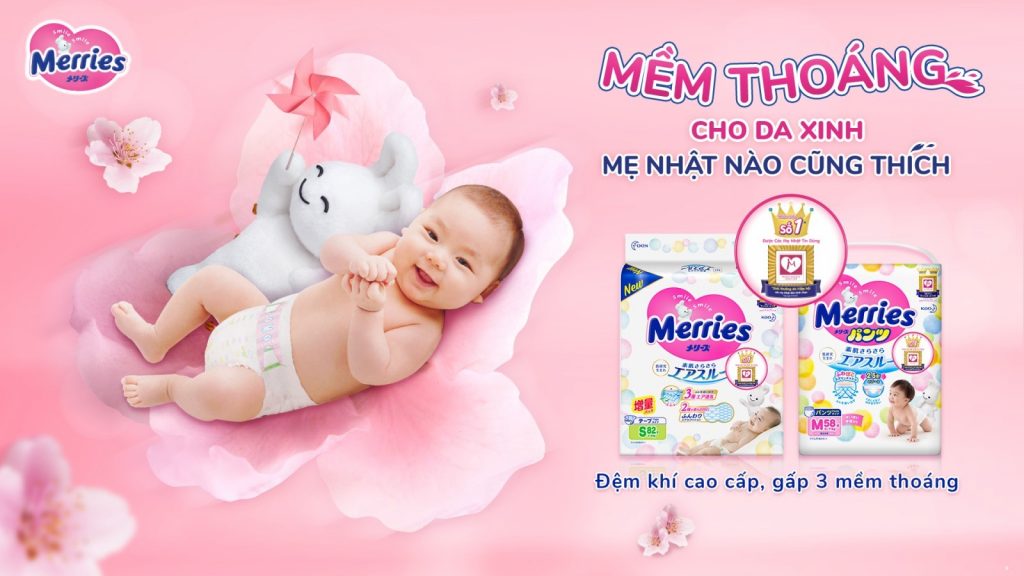 Merries - Nhãn hiệu số 1 được các mẹ Nhật tin dùng
