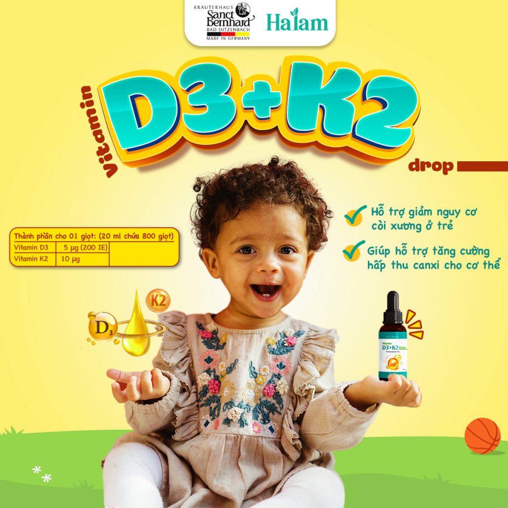 Vitamin D3K2 loại nào tốt nhất cho trẻ sơ sinh nên lựa chọn?