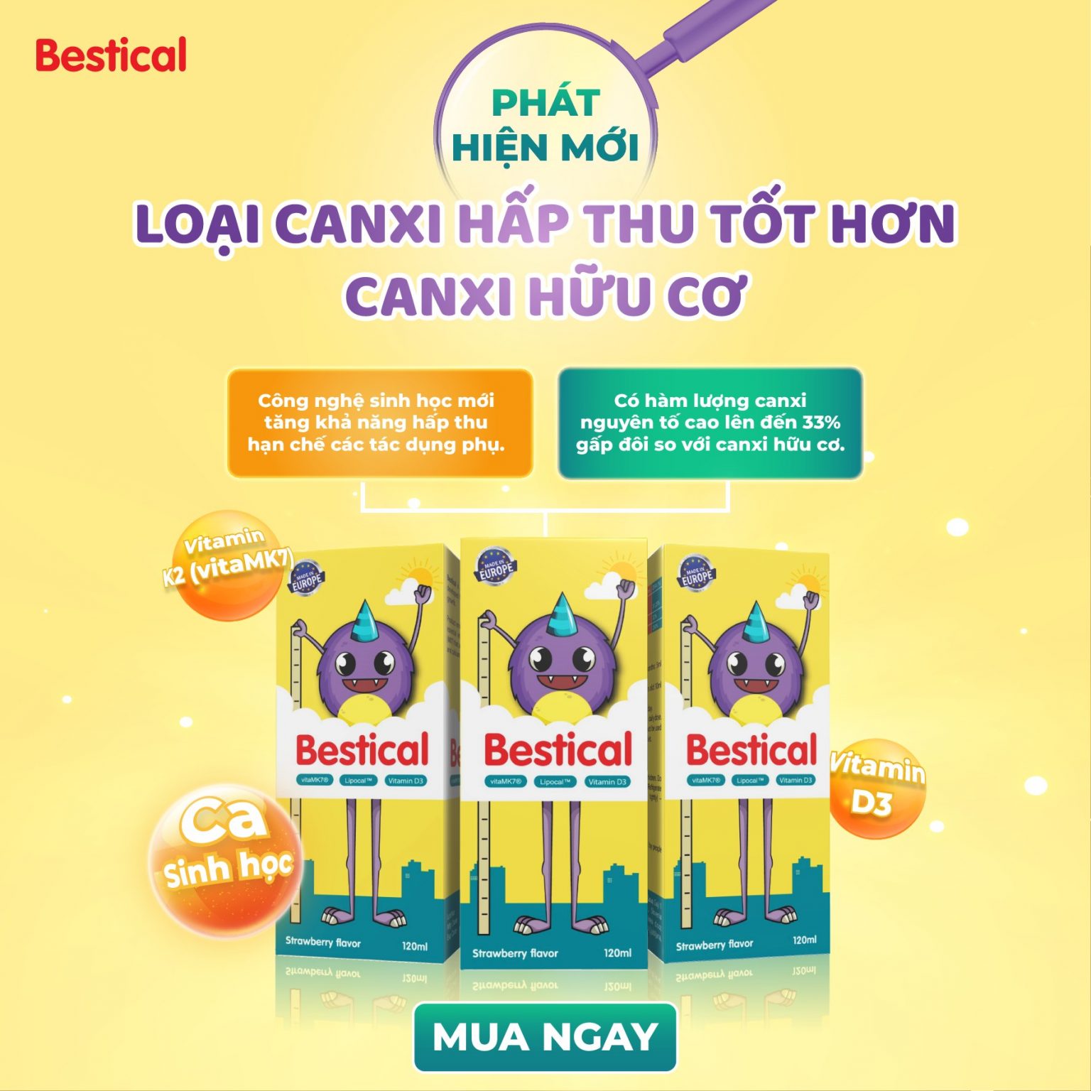 Canxi Bestical có phải là thuốc? Công dụng và liều dùng?
