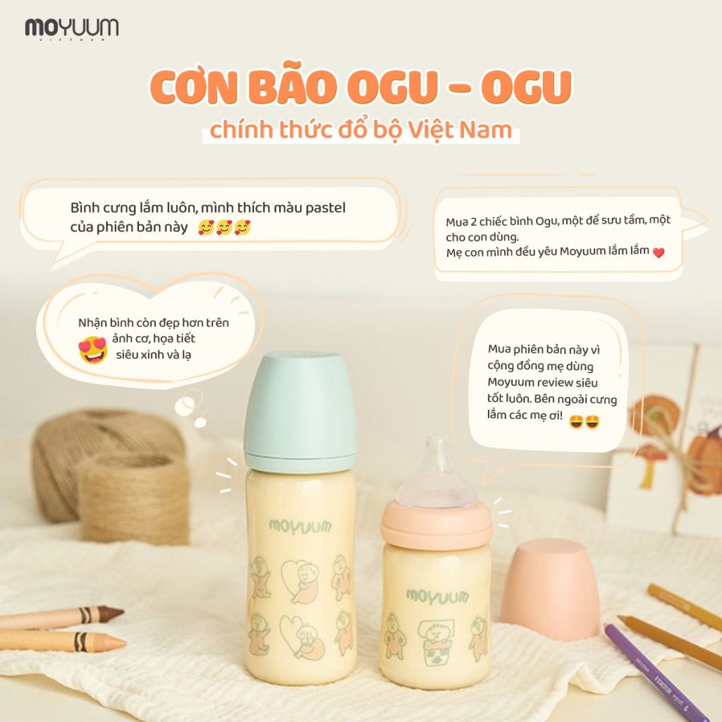 Cập nhật giá bình sữa Moyuum Ogu Ogu 170ml/270ml mới nhất