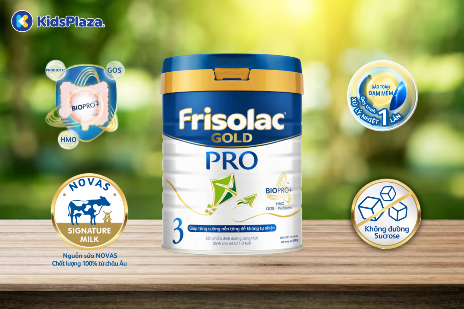 Khám phá bảng thành phần dinh dưỡng sữa Frisolac Gold Pro 3
