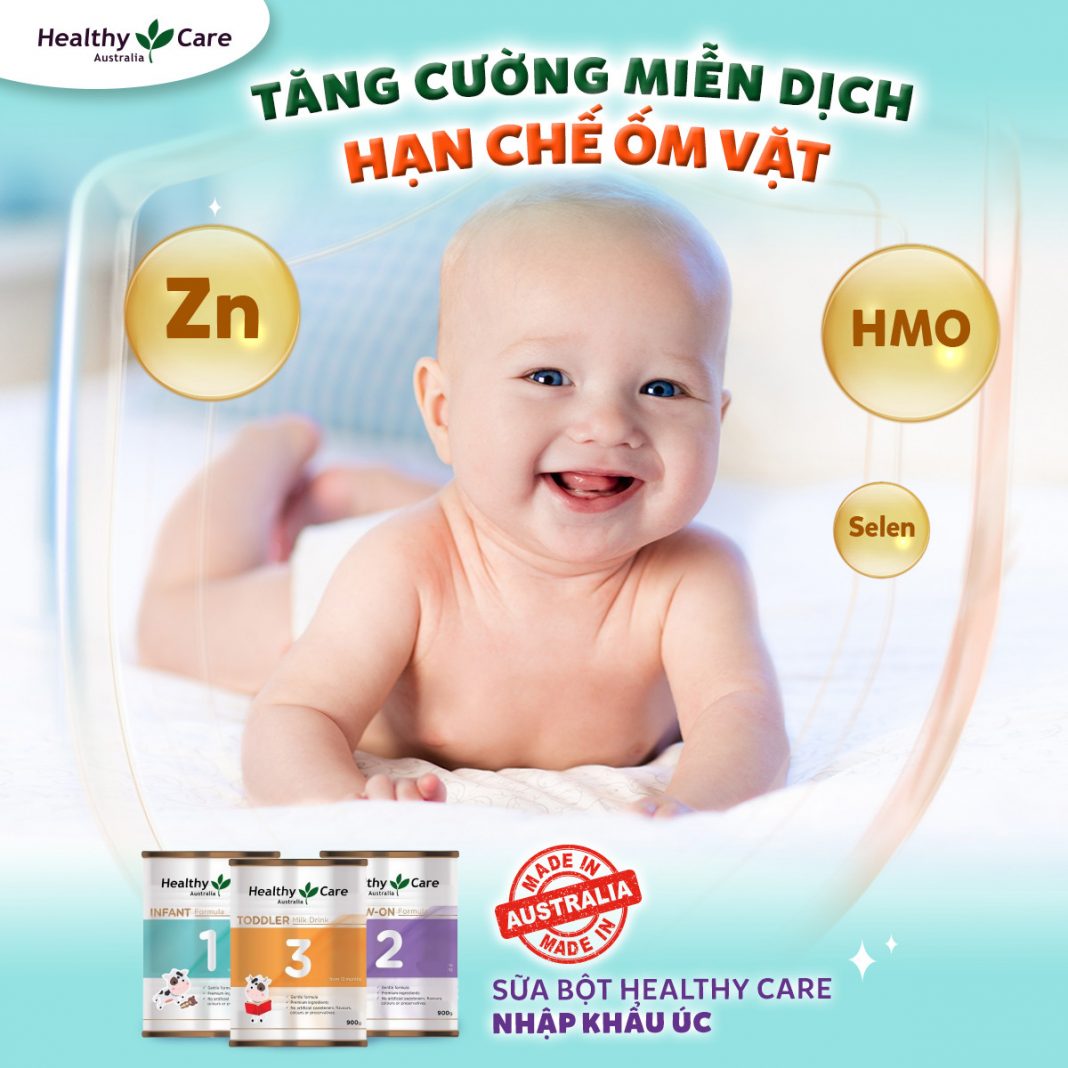 Tăng cường hệ miễn dịch cho bé cùng sữa Healthy Care Úc