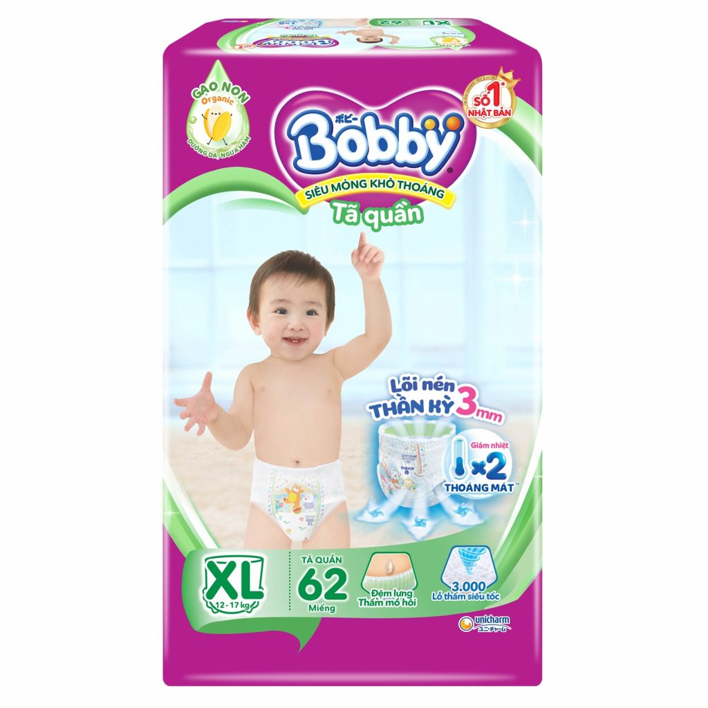 Giải đáp bỉm Bobby size Xl cho bé bao nhiêu kg?