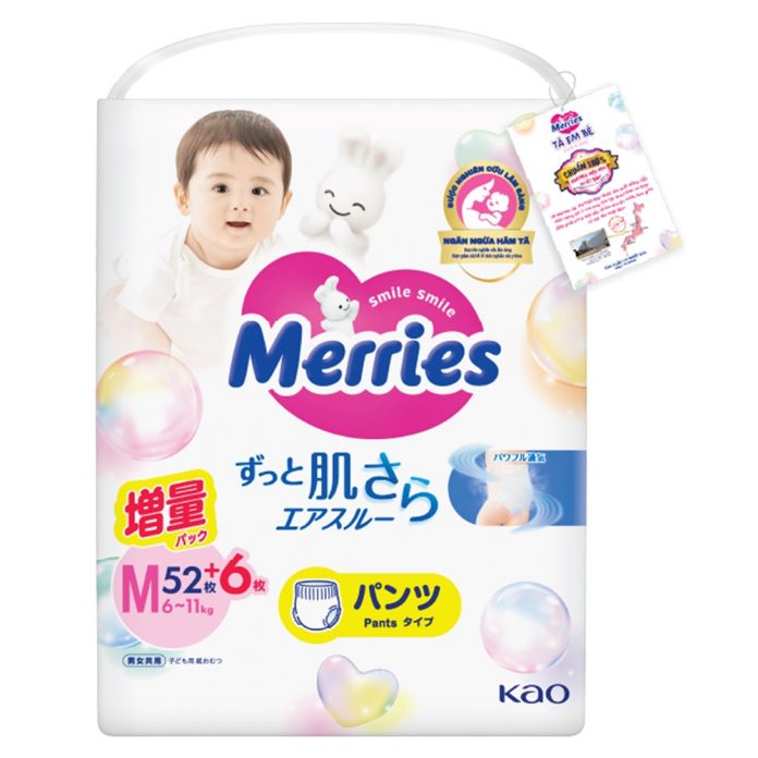 Bỉm Merries size M có mấy loại? Chi tiết giá mỗi loại?