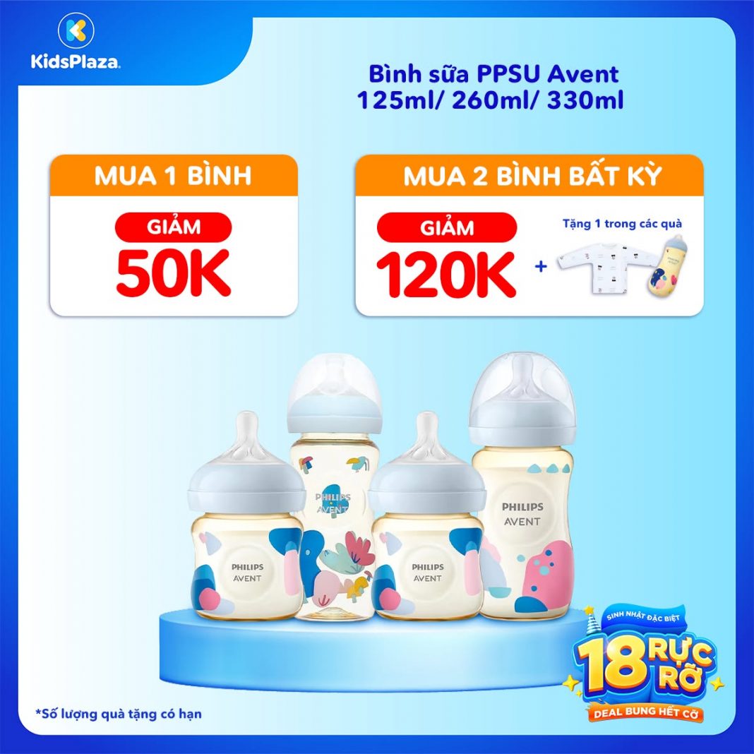 KidsPlaza 18 tuổi rực rỡ – Săn ưu đãi Philips Aven hấp dẫn cho bé